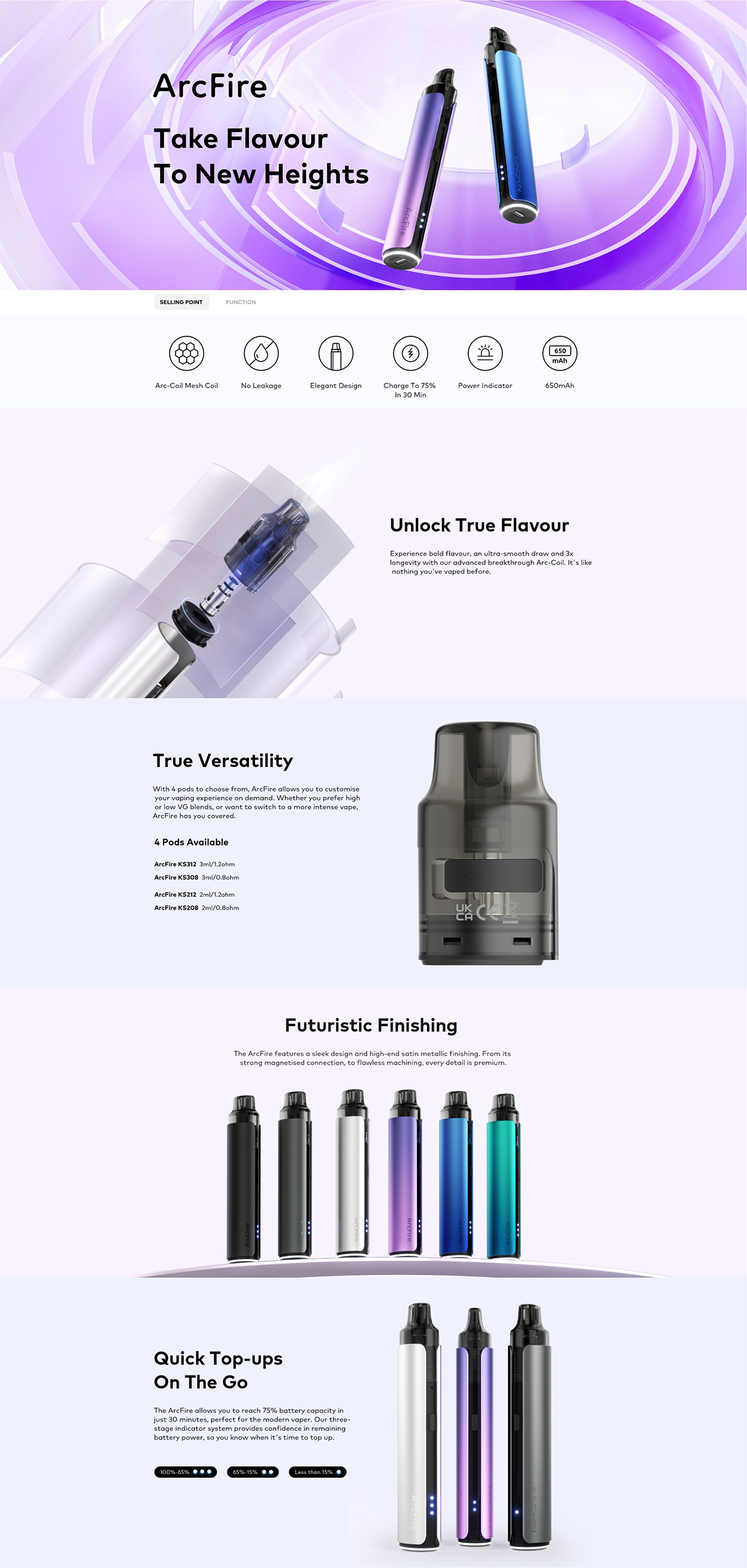 Innokin Arcfire Pod Kit 650mAh 2ml
