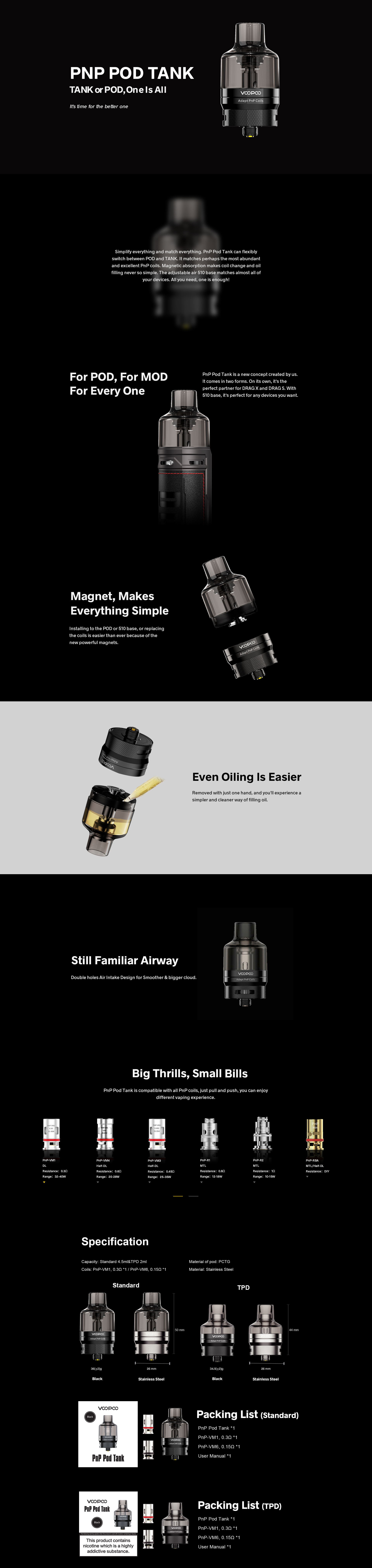 VooPoo PnP Pod Tank 4.5ml - AGT Group Wholesale