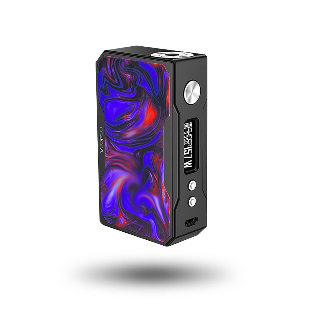 VooPoo DRAG 157W TC Mod Black Resin Azure - AGT Group Wholesale