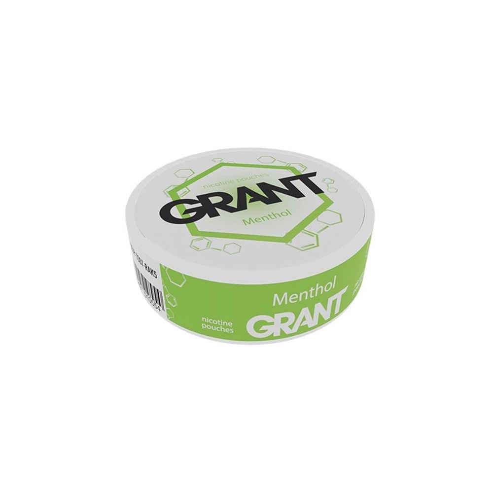 Grant Nicotine Pouches Menthol 20mg/g - AGT Group Wholesale